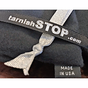 TarnishSTOP, USA Made, 13"x10”, Luxury Anti-Tarnish Cloth Bag for Silver Storage, Silverplate, Sterling, Flatware, Jewelry - Keep Polished Silver Gleaming - Highest Quality & Rich Tuxedo BLACK Design