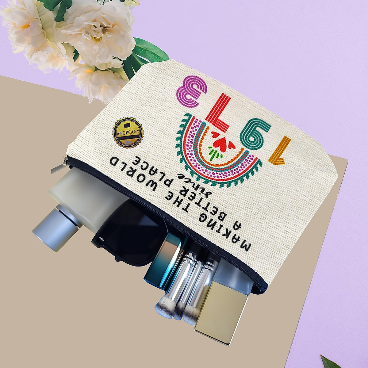 52nd Birthday Gifts for Women, Funny 1973 52nd Birthday Decorations Makeup Bag, Anniversary 52 Year Old Gift Ideas for Her, Wife, Sister, Mom, Aunt, Cool Cosmetic Travel Bags for Mothers Day Christmas