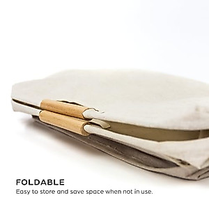 Waterproof Laundry Basket, Extra Large Laundry Hamper with Wooden Handle, Collapsible Toys Clothes Storage Basket for Laundry Room, Bathroom, Living Room, Hamper for Clothes, Toys and more.