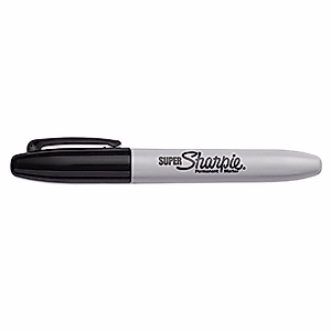 SHARPIE 33666Pp Super Permanent Markers Fine Point Black 6/Pack