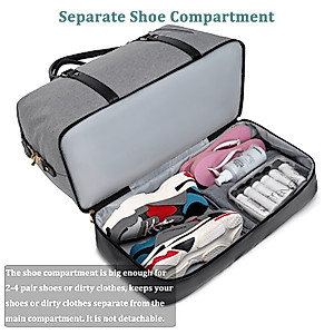 Weekender Bags for Women Oversized Travel Bag Womens Overnight Bag Mens Duffle Bag Large Size with Shoe Compartment