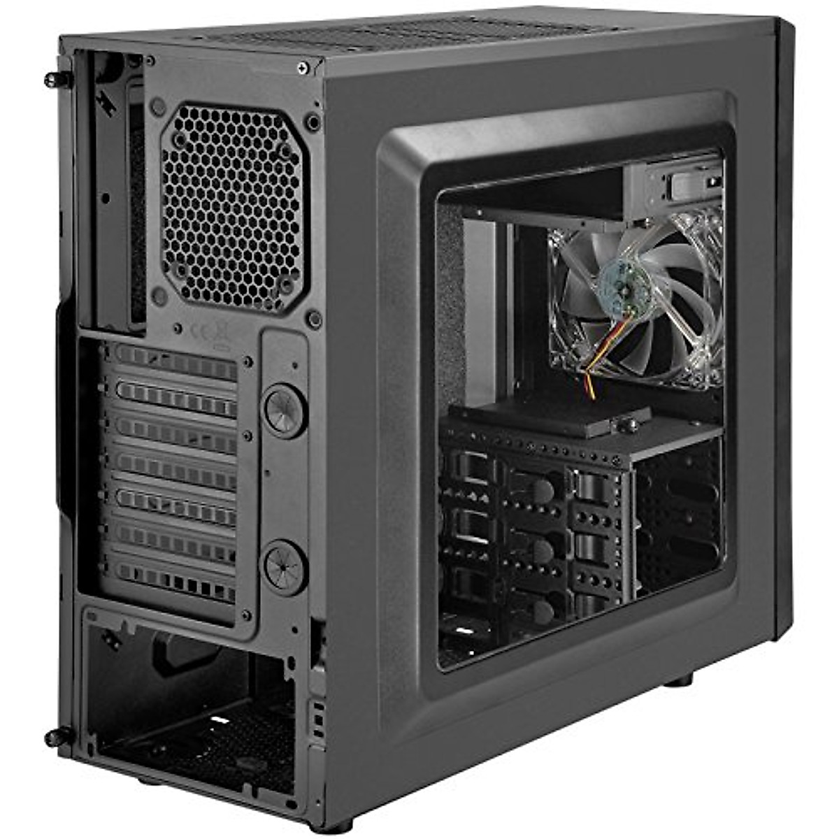 SilverStone Technology PS11 ATX, Micro-ATX Mid Tower Computer Case with Side Window Panel, SST-PS11B-W