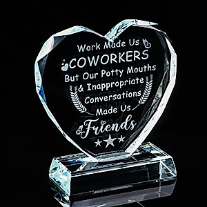 Coworker Gifts for Women Men, Office Crystal Keepsake Birthday Christmas Gifts for Coworkers , Farewell Leaving Going Away Goodbye New Job Retirement Present Idea for Colleague Employees Friend