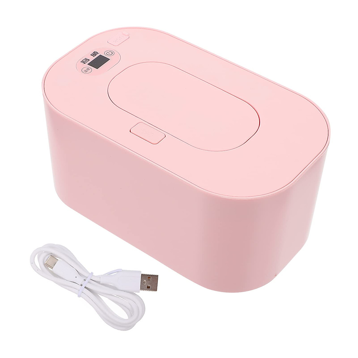Car Wipe Warmer Baby Wipe Warmer Heater Dispenser Diaper Wipe Box Case Container for Home Hotel Car Pink Diaper Wipe Warmer