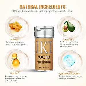 Hair Wax Stick, Hair Wax Stick for Wigs, Scented Wax Sticks, Strong Hold Non-greasy Styling Hair Pomade Stick