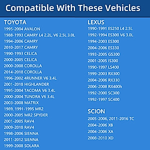 Thermostat for 1988-2019 Toyota Camry, Corolla, Sienna, Tacoma, Highlander, Rav4, 4runner, Tundra, Avalon, Celica, Hiace, Hilux, Matrix, Mr2, Solara, Venza, T100 Replaces 90916-A3003, 90916-03129