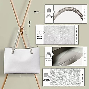 Poetesant Almond Blossom Tote Bag Women Van Gogh Top-Handle Handbags Oil Painting Shoulder Purses Floral Art Leather Satchel Bags