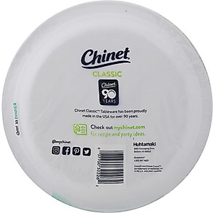 Chinet Classic White Dinner Plates, 32 ct