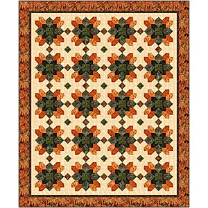 Hoffman Bali Batik Autumn Trail Fern, Fabric by The Yard (Fox)