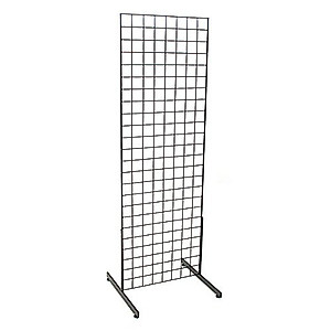 Only Garment Racks #1900B(1) + #1918B(1PR.) Grid Unit, 2' x 6' with Legs, Black