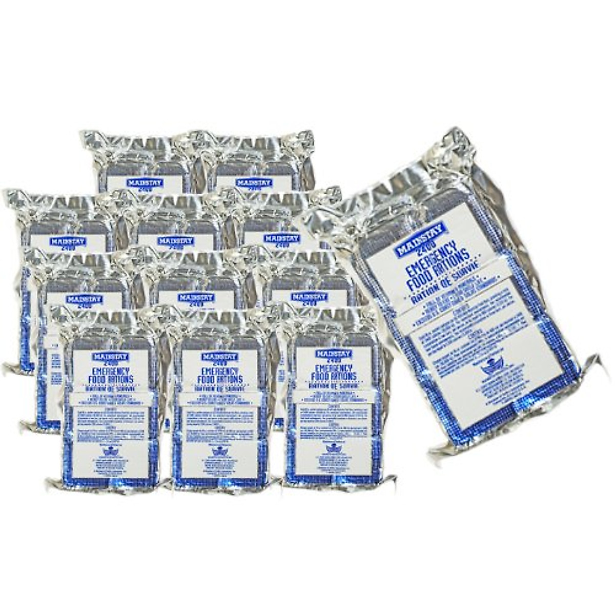 Mainstay Emergency Survival Food Rations 2400-cal Case of 12 Packets 24 Day Food Supply