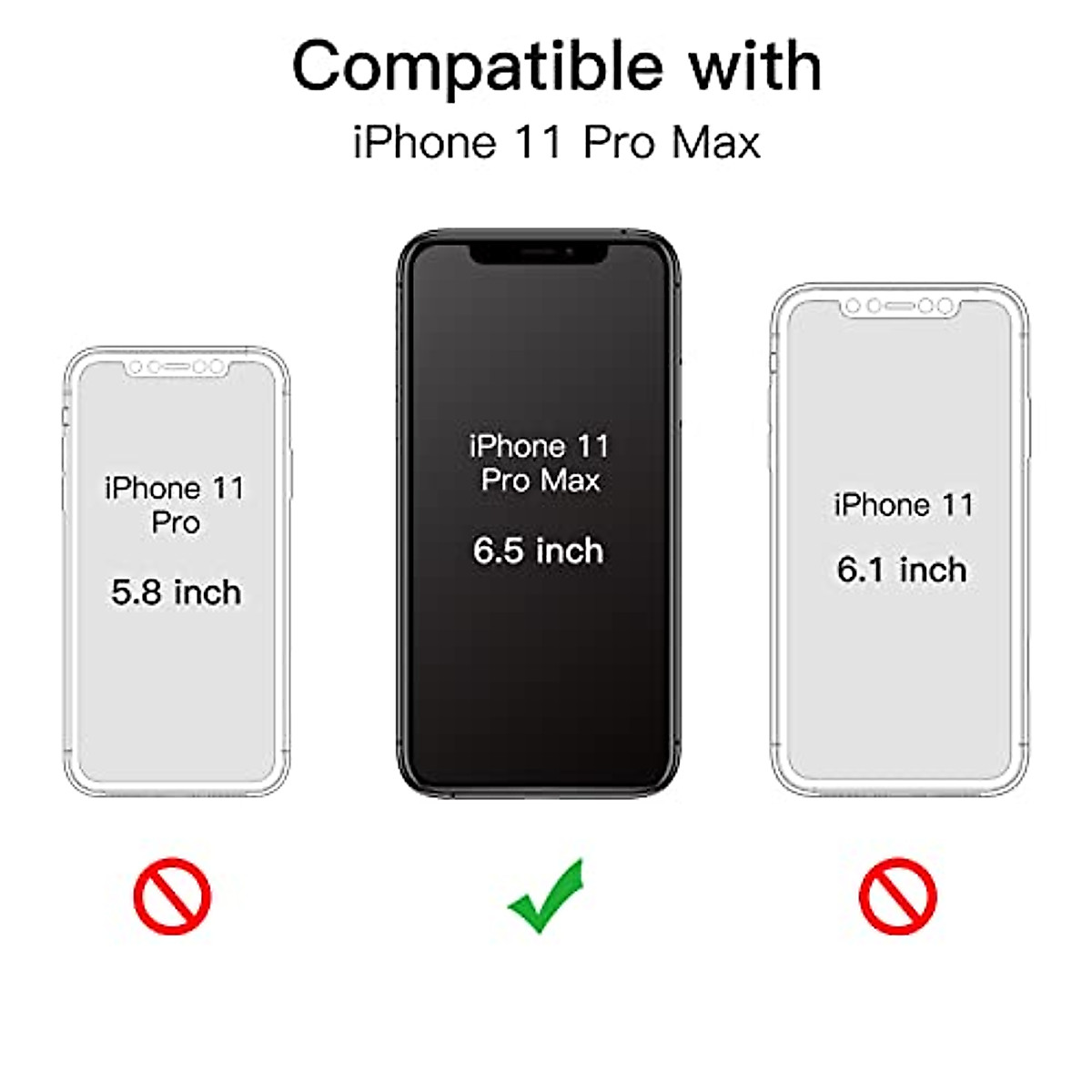 JETech Glitter Case for iPhone 11 Pro Max, 6.5-Inch, Bling Sparkle Shockproof Phone Bumper Cover, Cute Sparkly for Women and Girls (Clear)