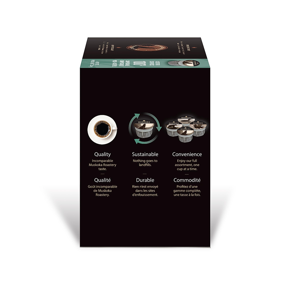 Muskoka Roastery Coffee, Howling Wolf, Medium Dark Roast, 20 Single Serve Coffee Pods, Compatible with K-Cup Keurig Brewers