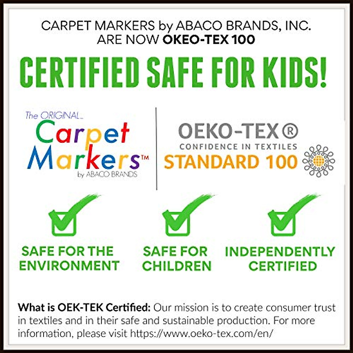 Extra Wide!! RED (2 INCH x 25 FEET) Original Carpet Markers Strips by Abaco Brands | Social Distancing | OKEO-TEK Certified Safe for Kids + Environment | Spots Sit Classroom Teachers Student School