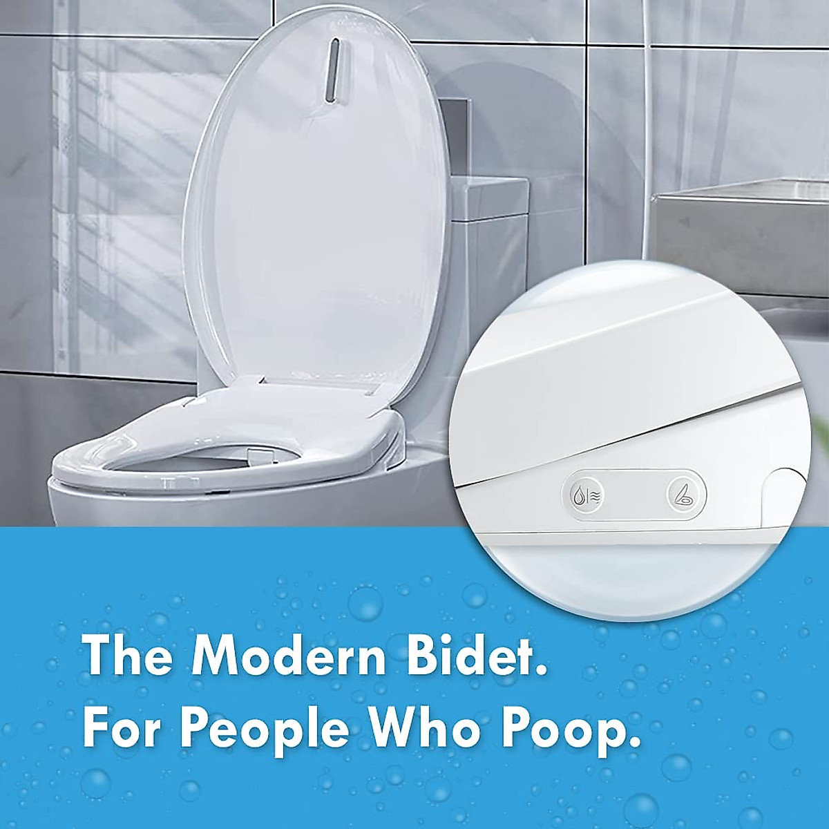 BUTT BUDDY Suite - Smart Bidet Toilet Seat Attachment & Fresh Water Sprayer (Cool & Warm Temperature Control | Dual-Nozzle Cleaning, Adjustable Pressure | Easy Setup, Universal Fit)