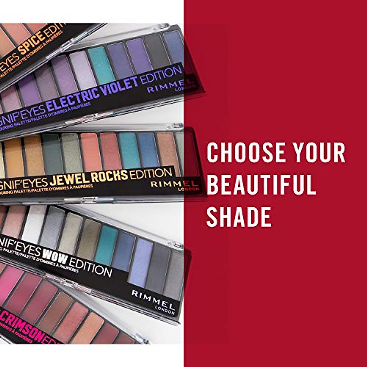 Rimmel Magnif'eyes Makeup Kit With Eyeshadow and Primer, Blush