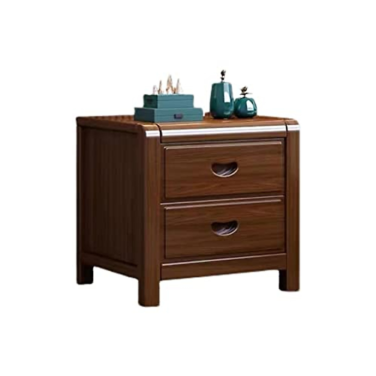 FFNUM Bedside Table Wood Bedside Cabinet Storage Cabinet Living Room Bedroom New Chinese Style Bedside Storage Drawer Small Cabinet Night Stand