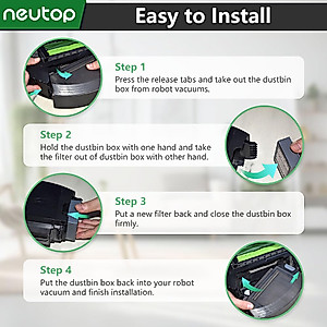 Neutop Replacement Filters Compatible with iRobot Roomba e i & j Series E5 E6 i1 i1+ i3 i3+ i4 i4+ i6 i6+ i7 i7+ i8 i8+ j7 j7+ and Combo j5 j5+ i5 i5+ Plus Robot Vacuums, 6-pack