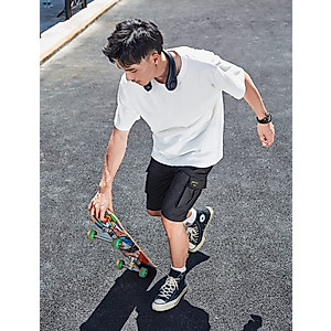 JISULIFE Neck Fan, Personal Wearable Fan, Portable Bladeless Fan, 3 Speeds Rechargeable, Battery Operated Neck Fan for Men Women 2024 Version-Blue