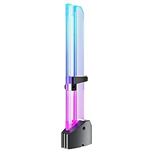 novonest GPU Support Bracket,5V 3PIN ARGB Graphics Card GPU Brace Support Video Card Sag Holder/Holster Bracket,Vertical GPU Mount,Transparent Acrylic, Side Neon Light,GH03ARGB