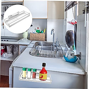 OKUMEYR Drawer Rack Wire Holders for Cords Clear Drawer Clear Shelves Under Sink Cabinet Organizer Pull Out Sink Shelf Slide Out Pantry Shelves Kitchen Cabinet Rack Metal Organizer