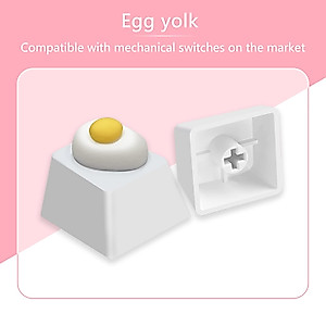 FKZ Fried-Egg Keycap 1pcs,Cute Keyboard Keycaps Custom OEM R4 Profile ESC-Key Keyboard Keycap for Cherry MX Switches Mechanical Gaming Keyboard(1pcs)