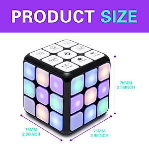 Brain Memory Game Cube|Four-in-one electronic handheld game for Children|Colorful flashing lights|Fun toys for aged 6-12 Children|Yudongli
