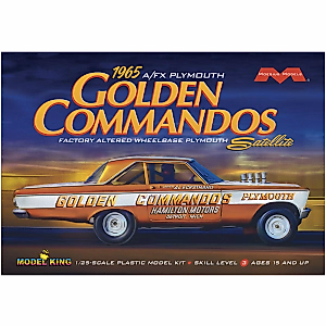 Plymouth 1965 Satelite Golden Commandos 1/25 Scale Plastic Model Kit Mobius