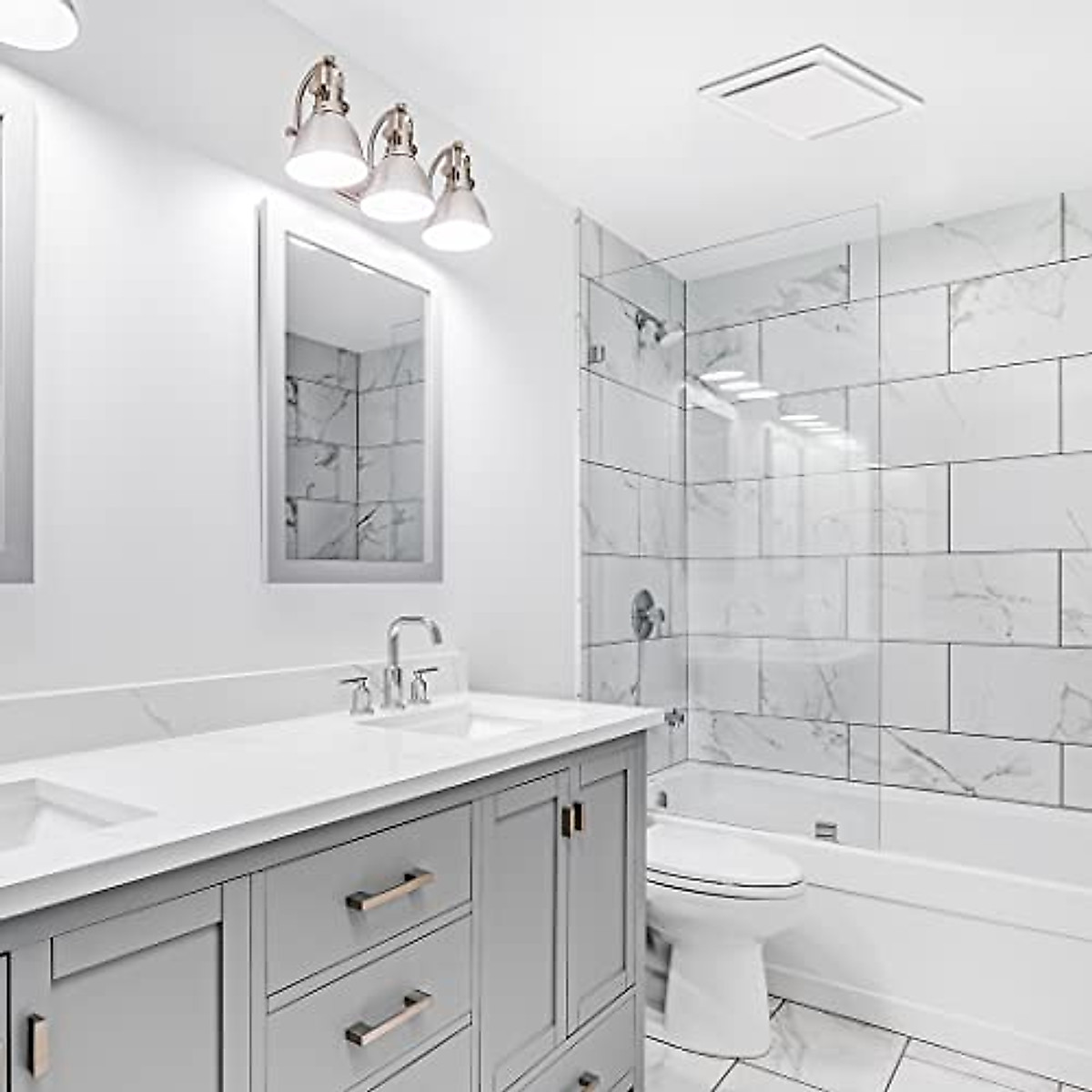 Homewerks 7140-80 Bathroom Fan Ceiling Mount Exhaust Ventilation, 1.5 Sones, 80 CFM, White