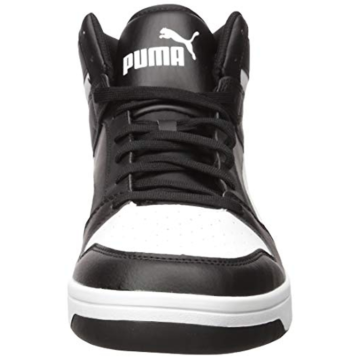 PUMA Mens Rebound Layup Sneaker, PUMA Mens black-PUMA Mens white, 7