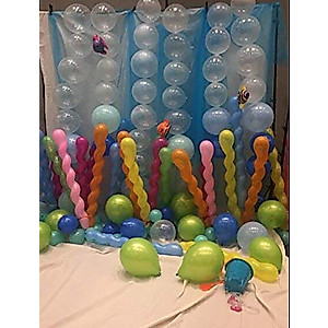 FUNPRT 40 Inches Latex Spiral Balloons 100 Count Assorted Boys Girls Birthday Party Balloons