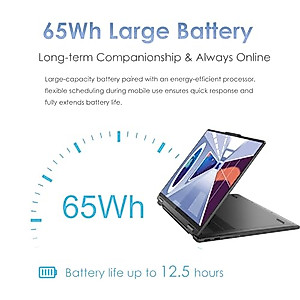 Lenovo Yoga 7i 16" 2-in-1 16:10 WUXGA Touch Screen Laptop, Intel Core i7-1355U, 2 x Thunderbolt, Fingerprint Reader, Backlit KB, Win 11, Storm Grey (16GB RAM | 1TB PCIe SSD)