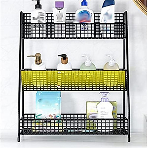 ZLXDP Floor-to-Ceiling Storage Box Bathroom Good Things Rack Bathroom Sink Cosmetics Desktop