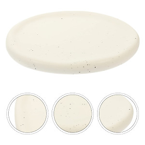 Zerodeko Ceramic Jewelry Display Tray Small Jewelry Dish Desktop Adorn Pasta Plates Ceramic Salad Plates Ring Stand Jewelry Holder Ring Holder Ceramics Lipstick Plate Dining Table