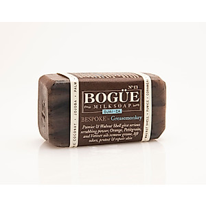 Handmade Goat Milk Soap 2 bars- BOGUE No.13 BESPOKE Greasemonkey Blend has serious scrubbing power. Essential oils of Orange & Vetiver remove grease, help protect & heal working hands.