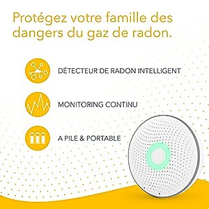 Airthings Wave 1st Generation - Smart Radon Detector with free app – Easy-to-Use – Temp and Humidity – Accurate – No Lab Fees – Battery Operated
