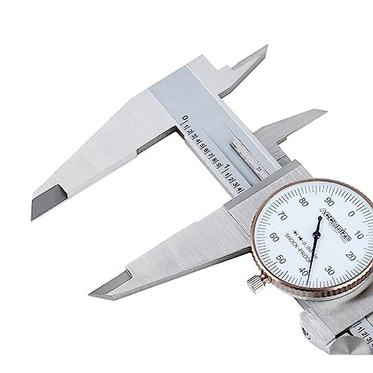 Accusize Industrial Tools 0-12 inch by 0.001 inch Precision Dial Caliper, Stainless Steel, in Fitted Box, P920-S212