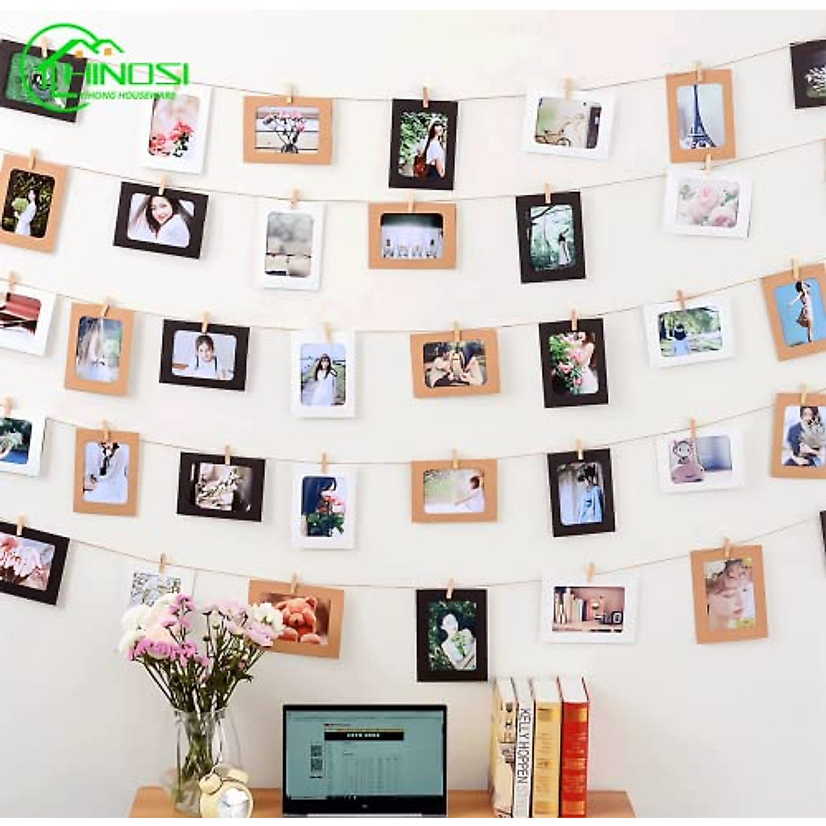 30pcs Large Wooden Clothespins, Sturdy and Heavy Duty Clothes Pins for Hanging, Outdoor, Crafts