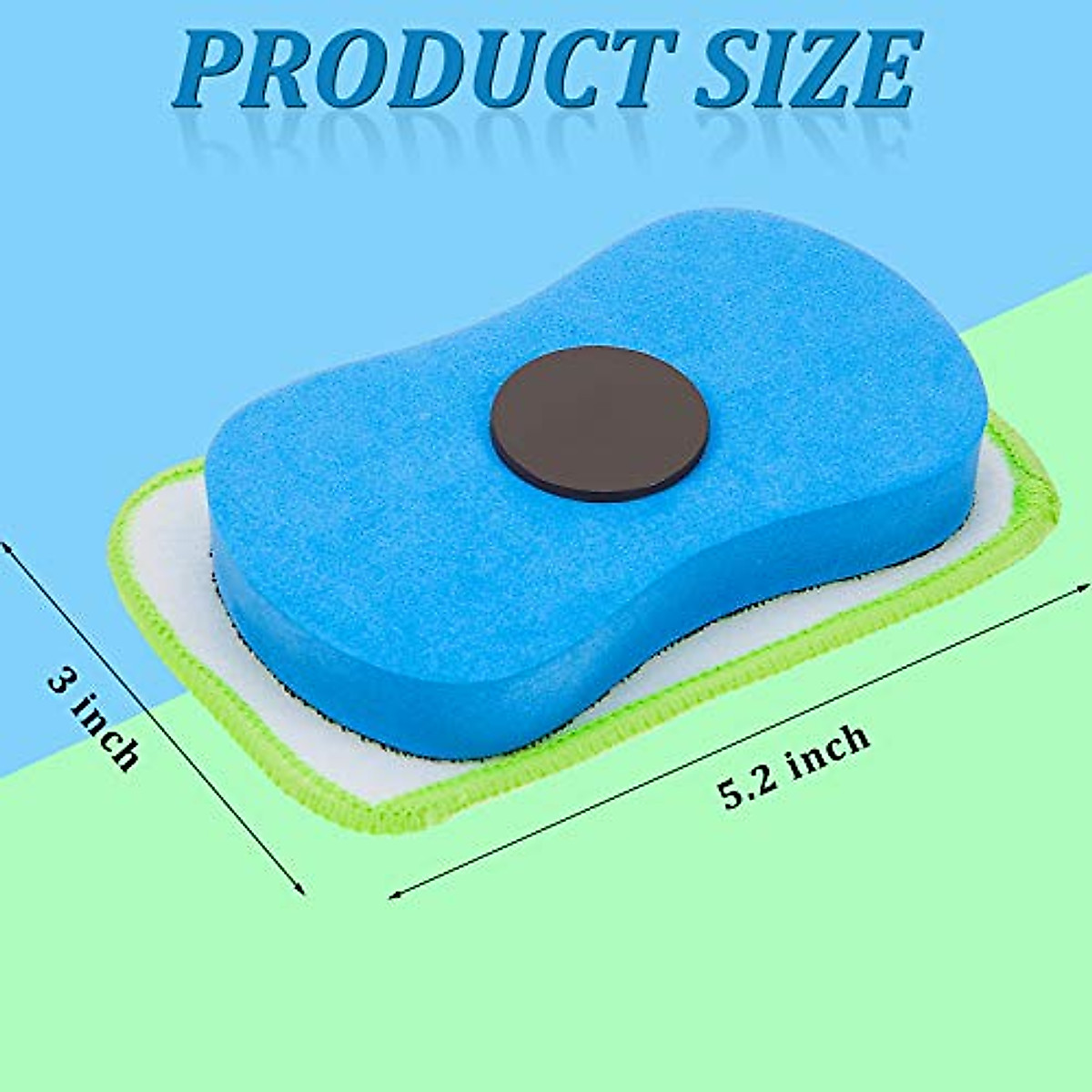 Microfiber Dustless Chalk Eraser Magnetic Chalkboard Eraser Multipurpose Cleaning Duster Washable Reusable Eraser for Markers, Chalk, Home, Classroom and Office (2 Pieces)