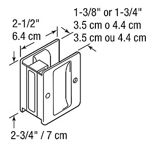 Prime-Line N 7578 Pocket Door Privacy Pull, Matte Black