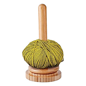Wooden Yarn Holder Dispenser for Crocheting, Stand Ball Spindle Crochet and Sewing Tool, Prevent Yarn Tangling, Winding and Dispensing Accessories