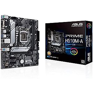 ASUS PRIME H510M-A/CSM LGA1200 (Intel® 11th/10thGen) Micro-ATX Commercial motherboard (PCIe 4.0, M.2 NVMe SSD,1G LAN, USB 3.2 Gen 1, DP/HDMI/D-Sub, SPI-TPM header, ACCE)