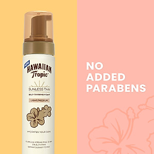 Hawaiian Tropic Sunless Tan Light/Medium Self-Tanning Foam, 6.7oz | Self Tanner Light, Self Tanner Medium, Sunless Tanner, Sunless Tanning Foam, 6.7oz