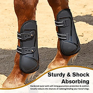 CareMaster Horse Tendon Boots Open Front/Fetlock Boot for Horse Set of 4