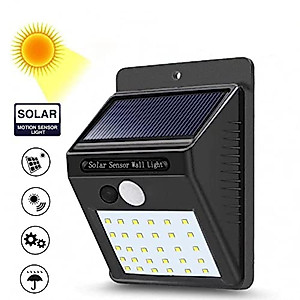 TKUS 20-100 LED Solar Led Light Outdoor Solar Lamp PIR Motion Sensor Wall Light Waterproof Solar Sunlight Powered Garden Street Light (1Pcs 100Leds)