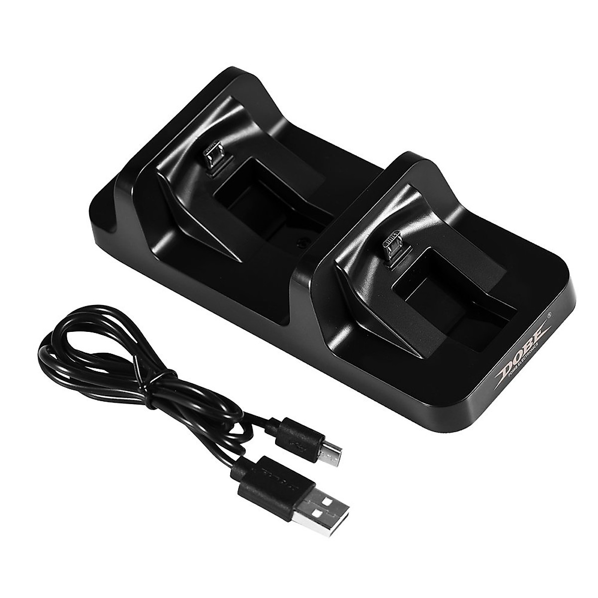 Dual Charging Docking Station, USB Gamepad Charger Stand, with LED Charging Indicator, Convenient and Compact Design, for Playstation 4 Game Controller