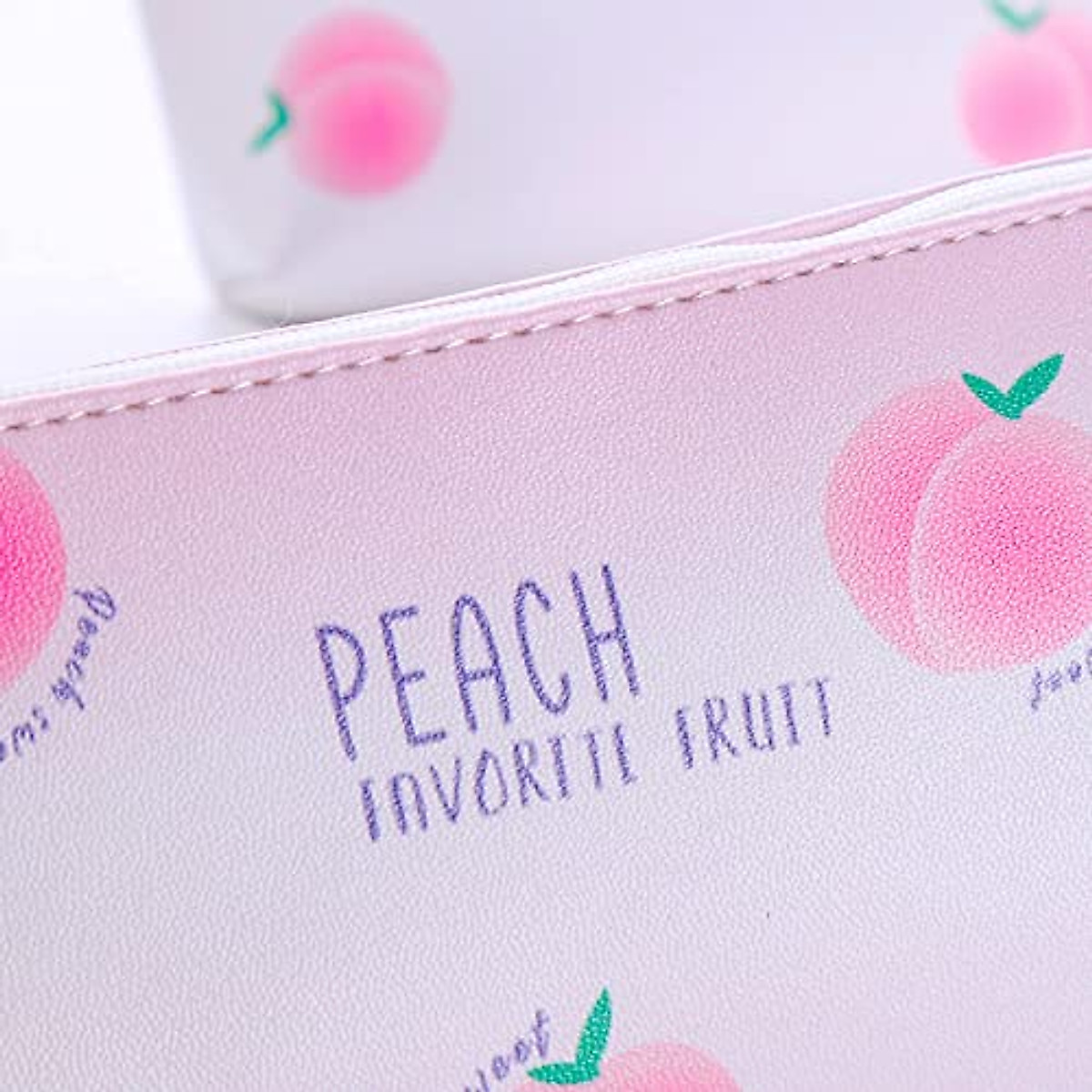 Fabric Pencil Pouch For Girls Pencil Bags With Zipper For Cute School Large Pencil Case ，For Women Teens Girls Adults Student Big Capacity Grid Pencil Case For Teen Girls (A-Peach pencil case)