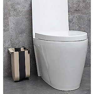 VidiGi -2 Pack Brown Hanging Trash Can | Small Waste Basket Garbage Bin 2.4 Gallon | Collapsible Mini Garbage Bin Bedroom Bathroom | Wall Mounted Folding Waste Bin Kitchen Cabinet Door Hanging