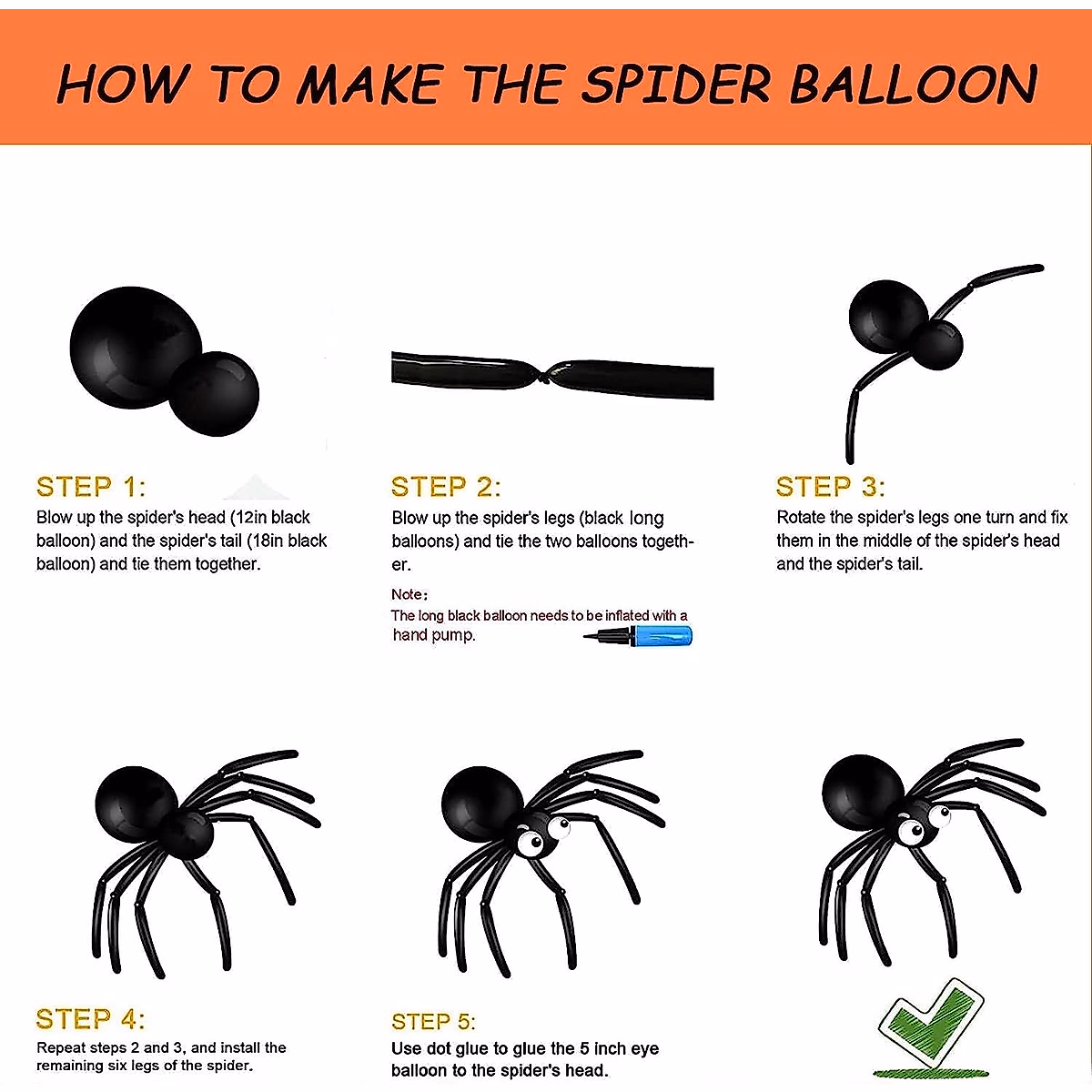 Halloween Balloons Garland Arch Kit, 143pcs Black Purple Orange Green Balloons Long Twisting Balloons for Halloween Themed Party Kids Halloween Birthday Hocus Pocus Party Haunted House Decorations…