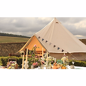 Outdoor Luxury Glamping Bell Tents for Boutique Camping and Occasional Family Camping Trips and Festivals and Human shelter for inhabiting or Leisure(Dia. 4meters)